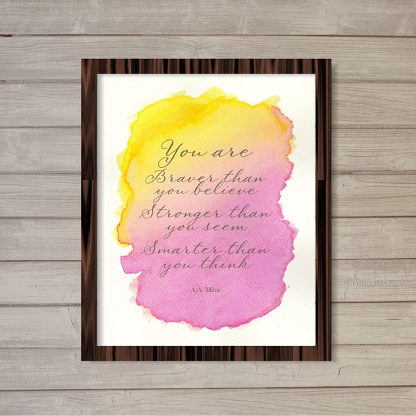 Aa Milne Quote Download - Etsy