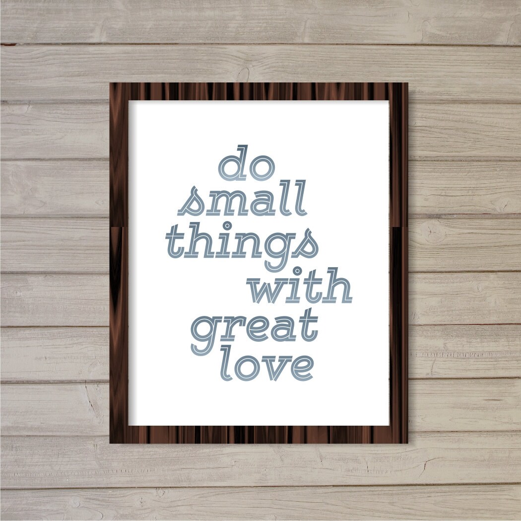 Instant Download Printable Wall Art Do Small Things With Great - Etsy