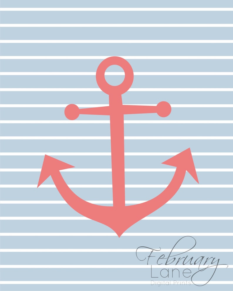 Nautical Nursery Pastels Printable Light Blue & Pink Set - Etsy