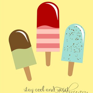 Kitchen Bakery Decor Printable Wall Art Cupcakes Ice Cream Lollipops ...