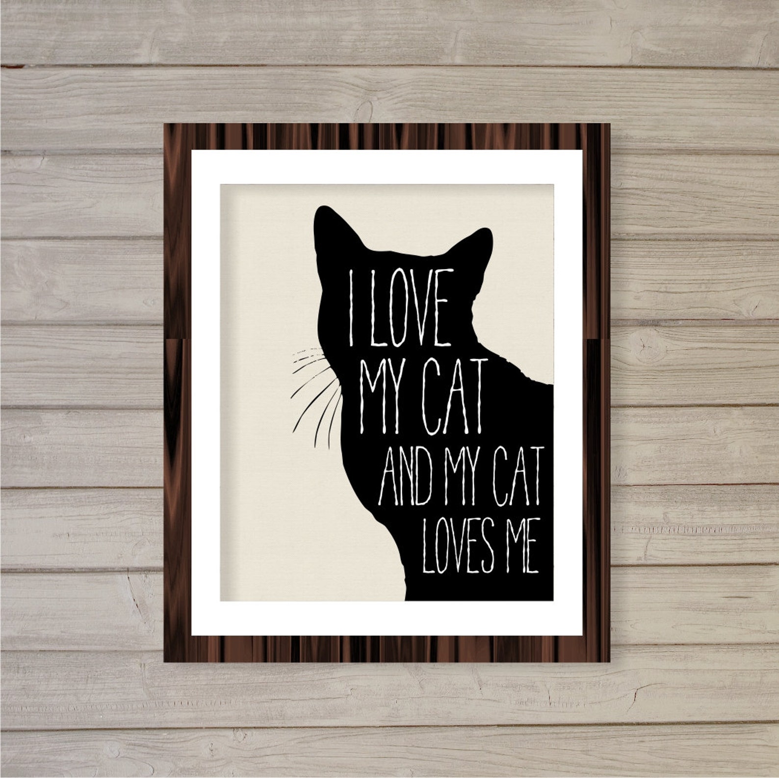 I Love My Cat and My Cat Loves Me Instant Download Printable - Etsy