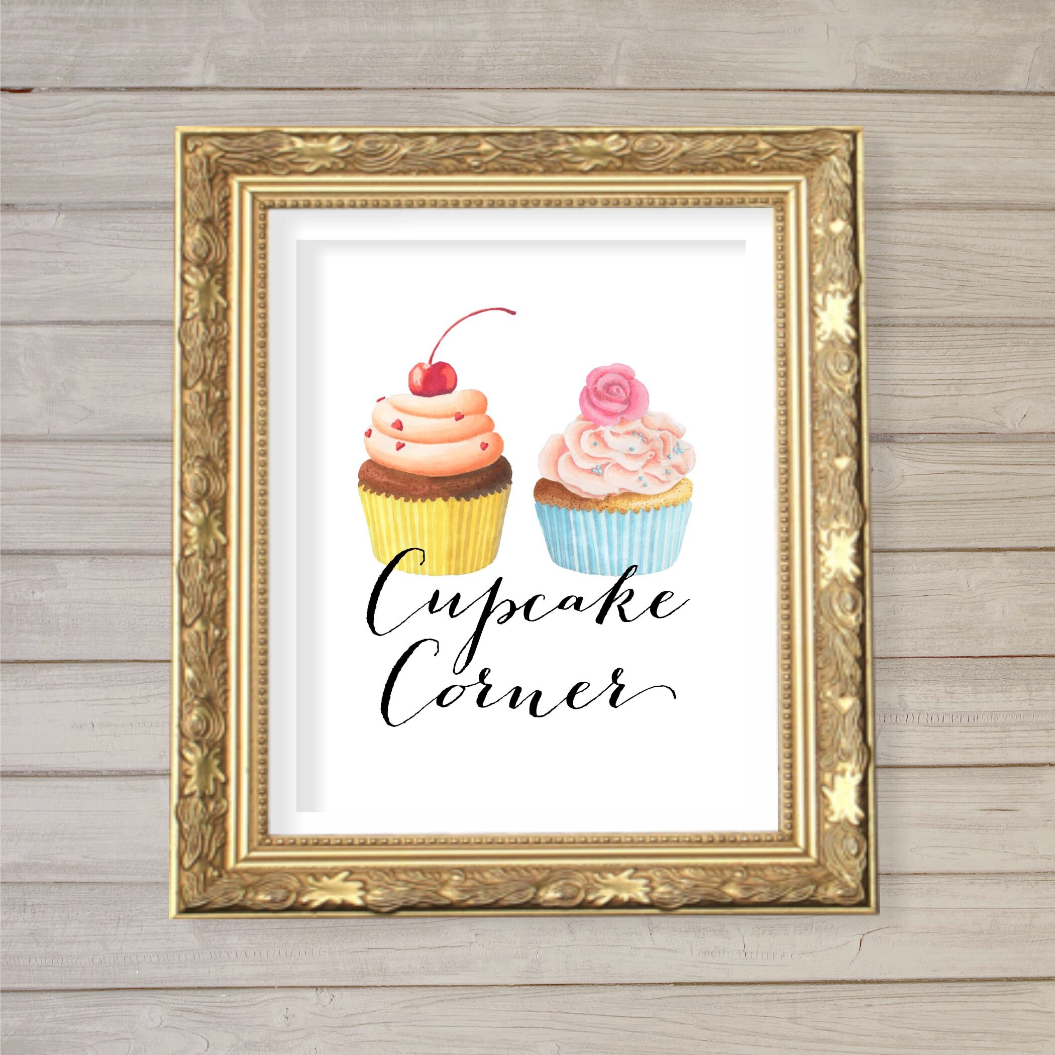 Cupcake Corner 8x10 Printable Instant Download Birthday Party Wedding ...