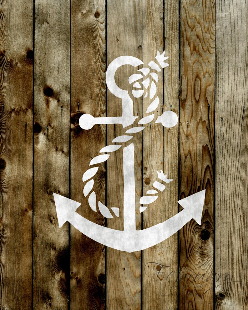Rustic Anchor Wooden Board Wall Art Printable 8x10 Instant - Etsy