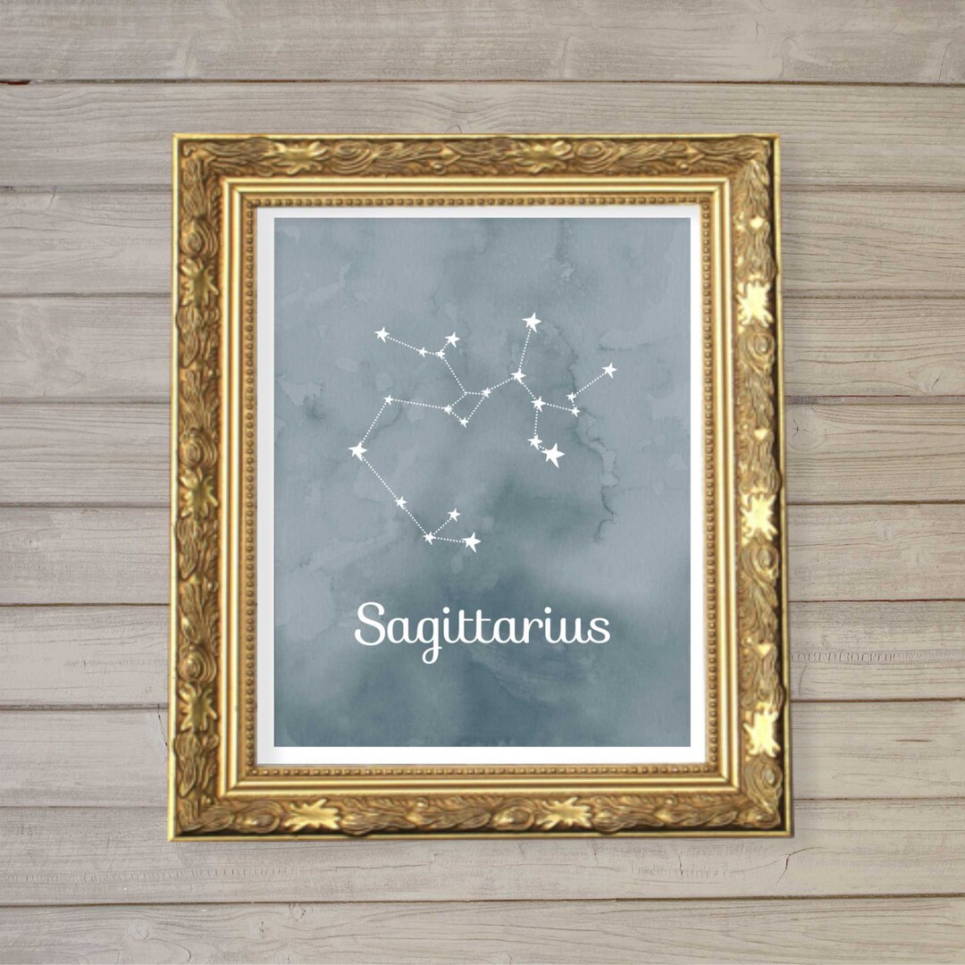 Boogschutter Zodiac sterrenbeeld Wall Art Printable 8 x 10 Instant ...