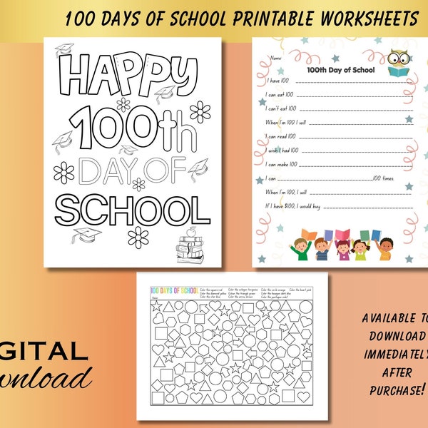 100th Day of School - Etsy