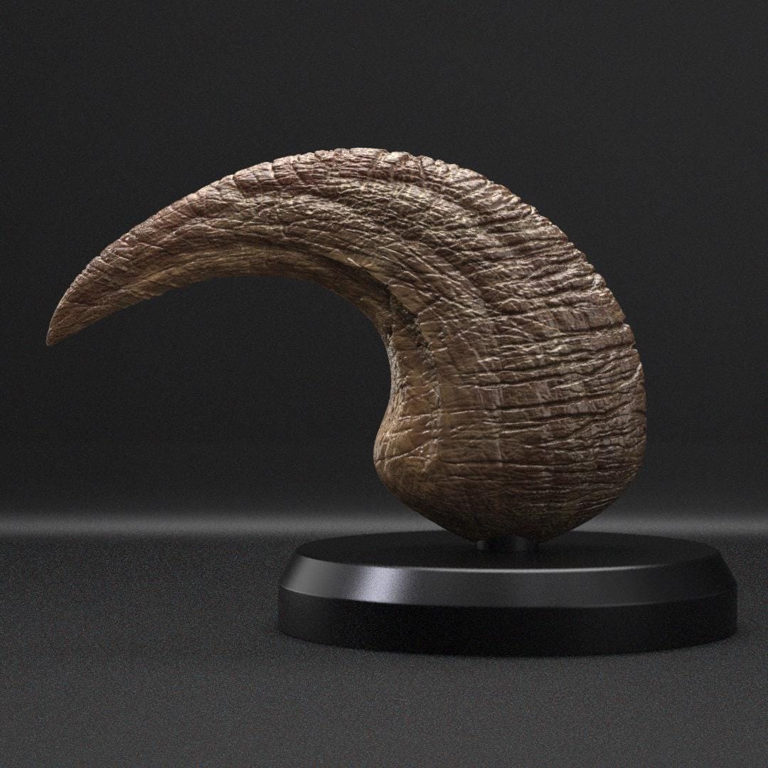 1:1 Velociraptor Sickle Claw - Jurassic Park - Etsy