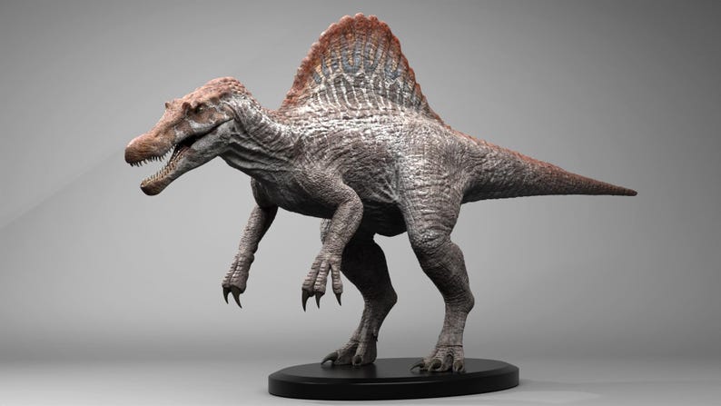 1/30 (44.6cm/17.5in L) Spinosaurus Maquette Finished Model - Jurassic ...
