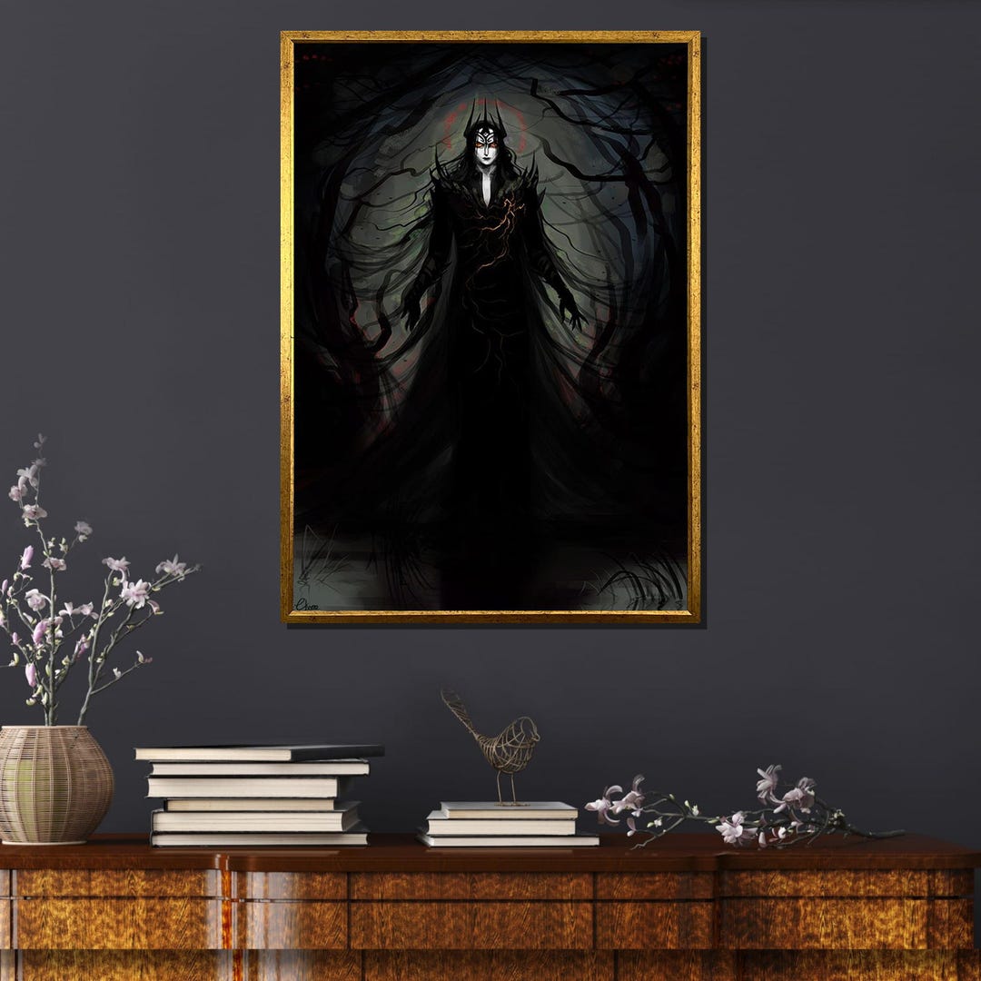 Dark Fantasy Art Print: Morgoth, Sauron & Melkor Inspired Powerful ...