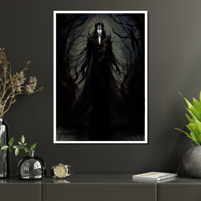 Dark Fantasy Art Print: Morgoth, Sauron & Melkor Inspired Powerful ...
