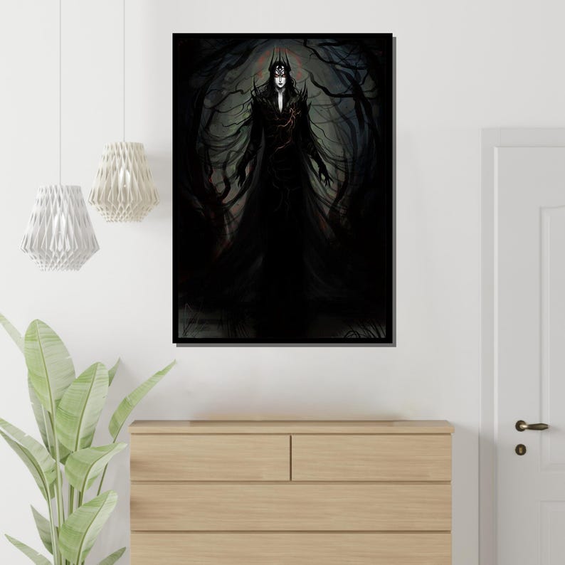 Dark Fantasy Art Print: Morgoth, Sauron & Melkor Inspired Powerful ...