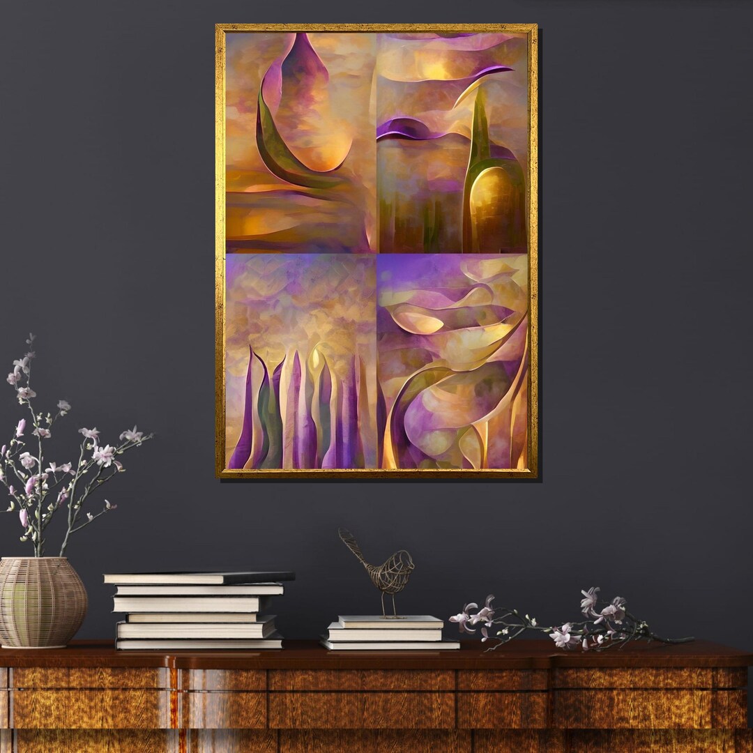 Abstract Shapes Canvas Art Print: Modern Home Decor - Etsy