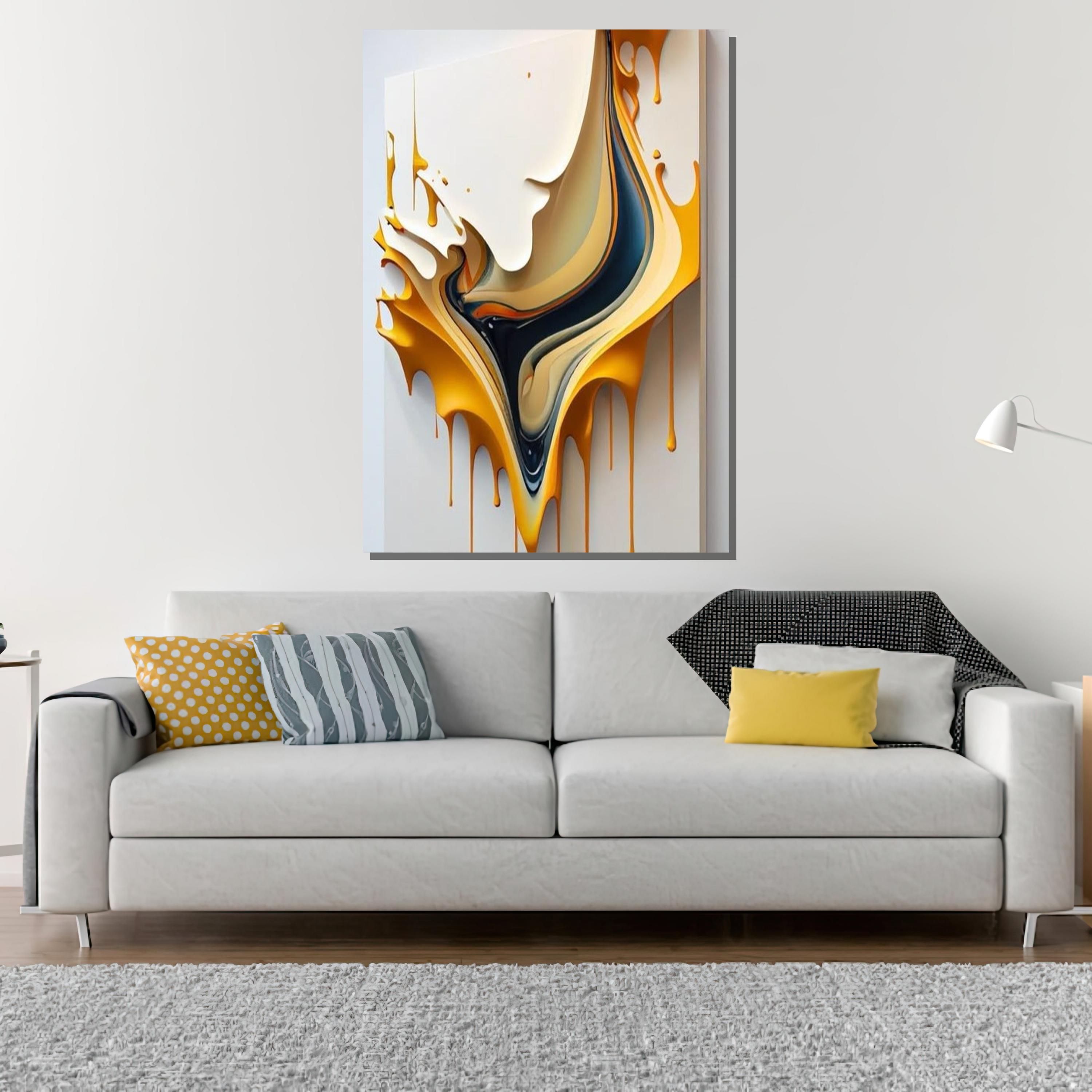 Abstract Shapes Canvas Painting: Modern Art Print - Etsy