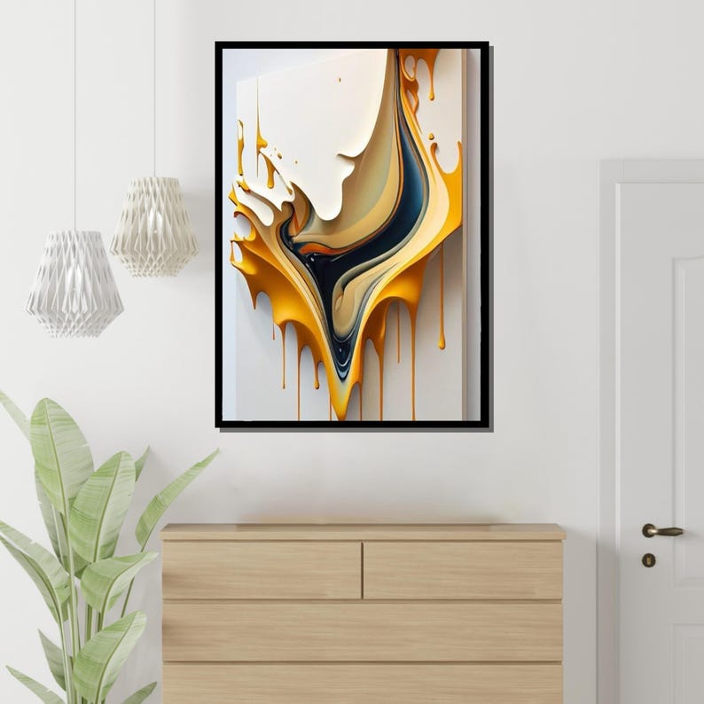 Abstract Shapes Canvas Painting: Modern Art Print - Etsy