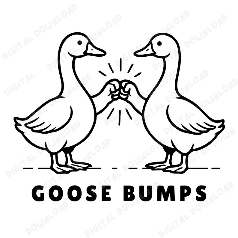 Funny Goose Bumps SVG PNG | Fist Bump Geese Clipart | Pun Sublimation ...