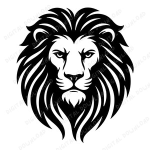 Lion Head SVG PNG | Fierce Jungle Animal Silhouette | Wild King of the ...