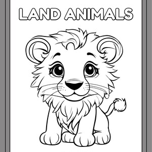 7-page Land Animal Coloring Book | Printable Jungle & Safari Coloring ...