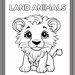 7-page Land Animal Coloring Book | Printable Jungle & Safari Coloring ...