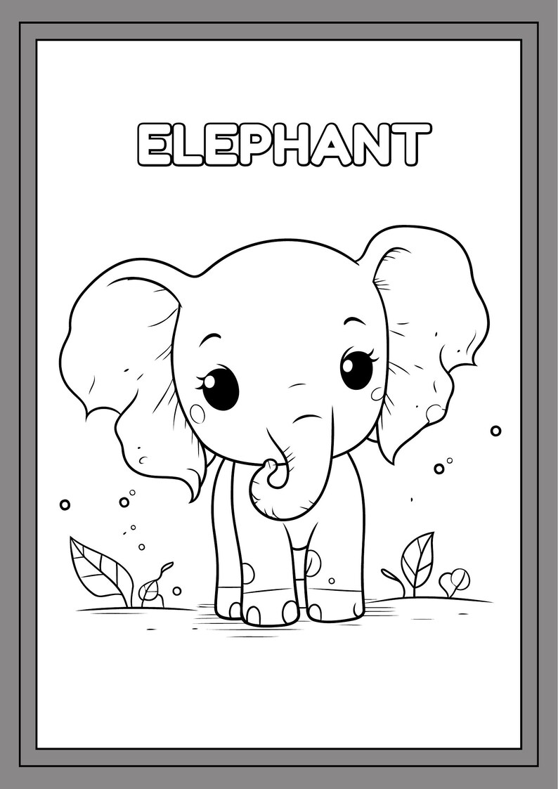 7-page Land Animal Coloring Book | Printable Jungle & Safari Coloring ...