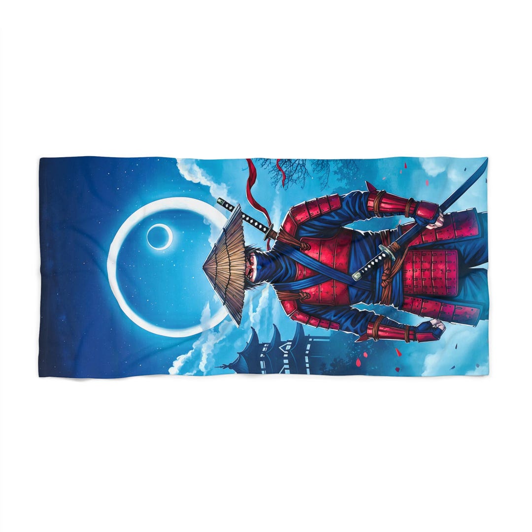 Japanese Men's Sword Series No.7 Bath Towel - Samurai Gift, Asian ...