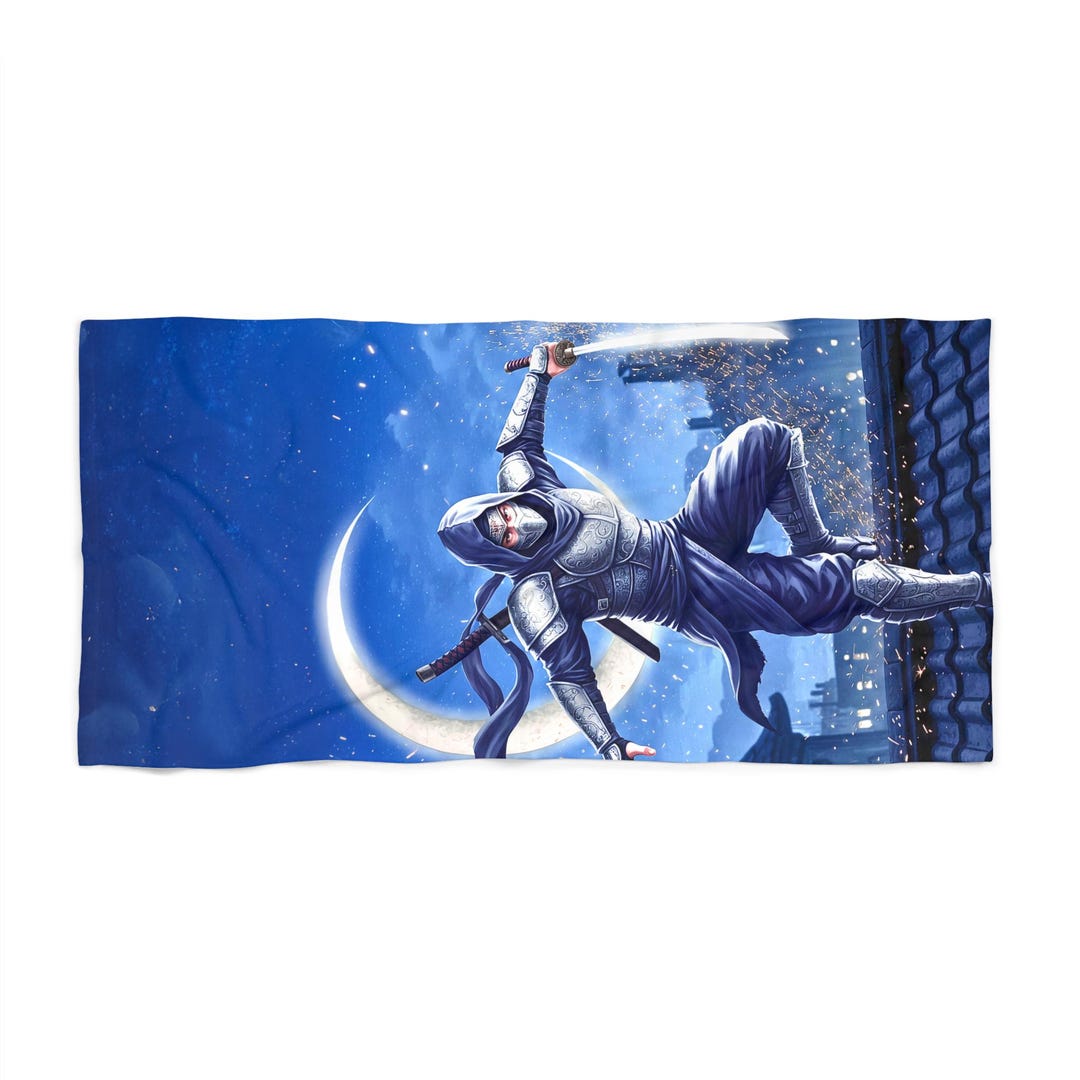 Japanese Men's Sword Series No.4 Bath Towel - Samurai Gift, Asian ...