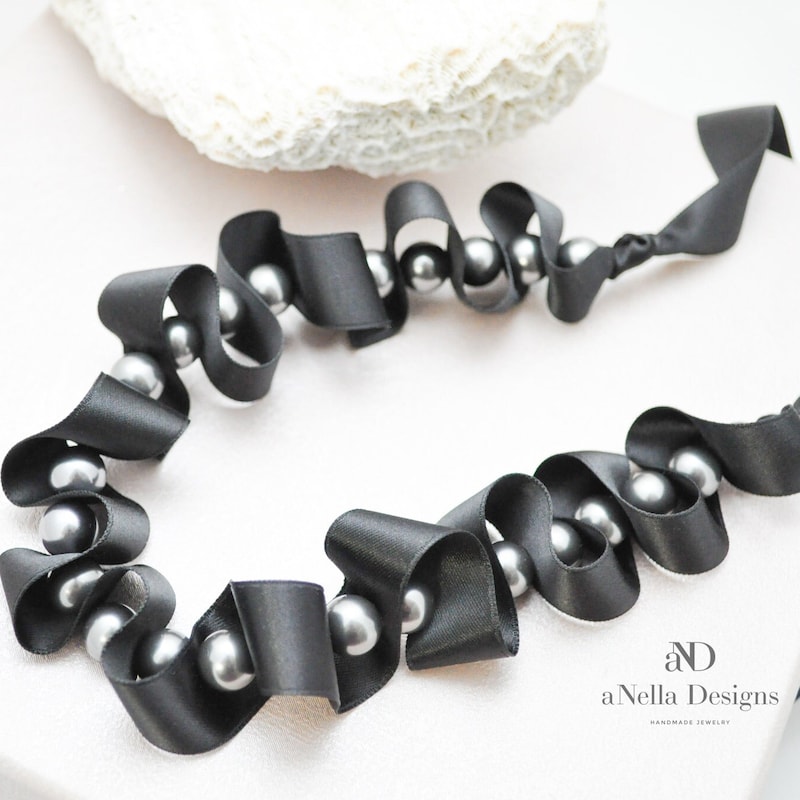 Silk Ribbon Necklace - Etsy