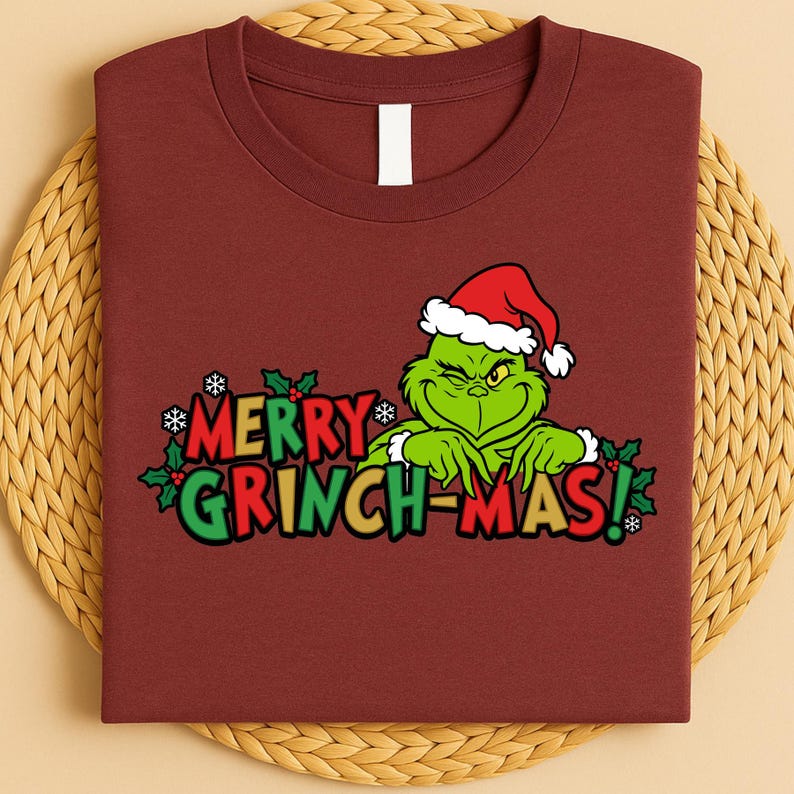 Merry Grinchmas Clipart | Funny Christmas Quote (PNG, SVG) - Etsy