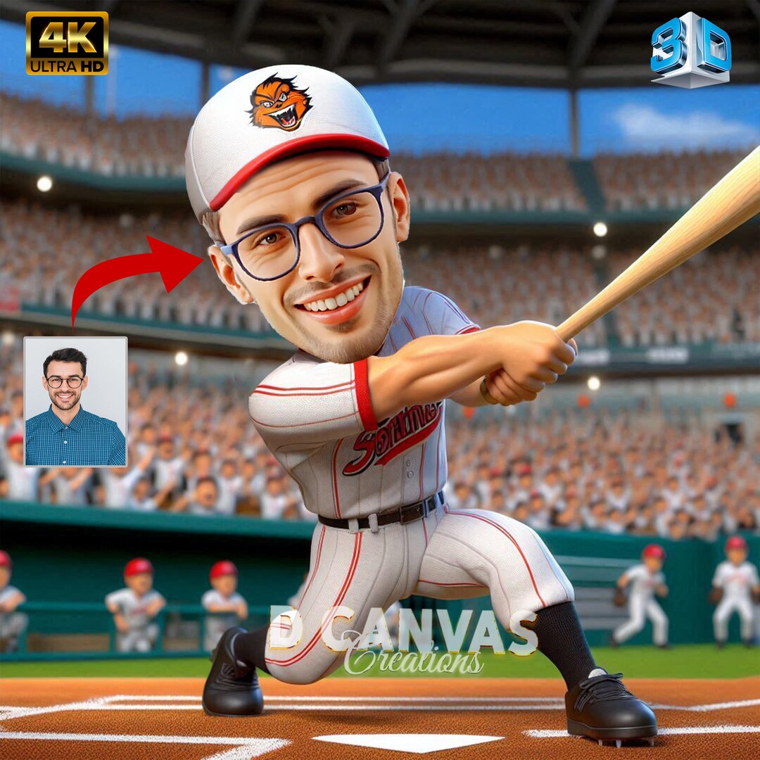 Custom Baseball Figurine Caricature –personalized Unique Gift for Fans ...