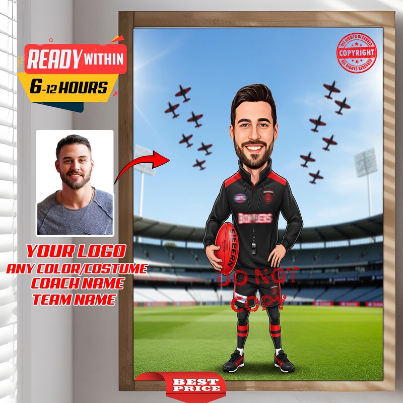 Afl Caricature - Etsy Australia