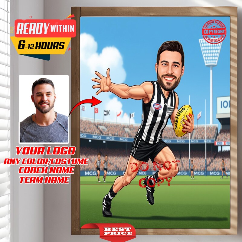Afl Caricature - Etsy Australia