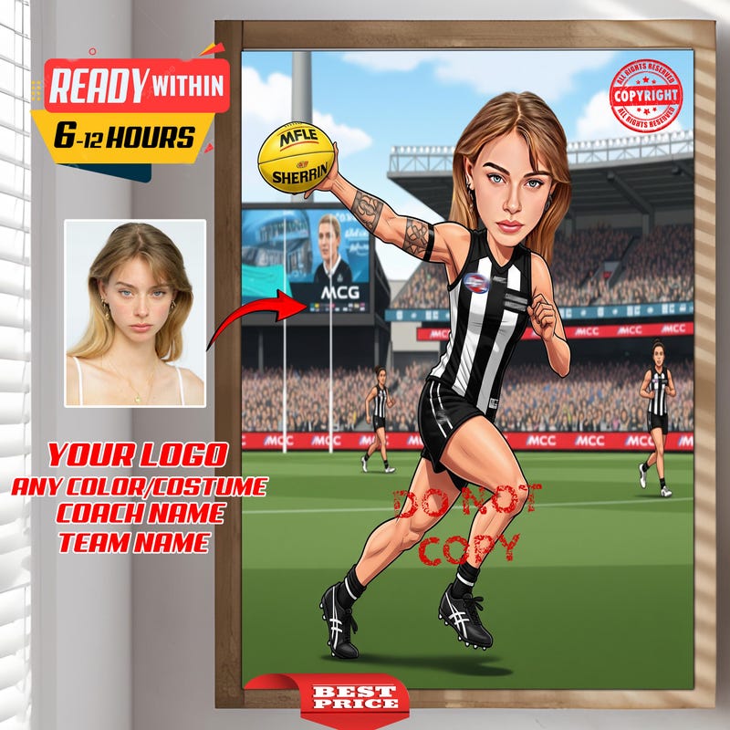 Afl Caricature - Etsy Australia