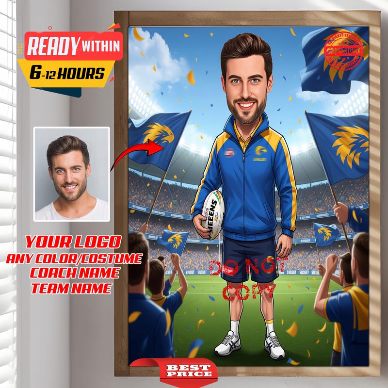 Afl Caricature - Etsy Australia