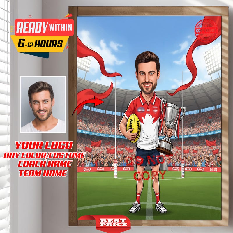 Afl Caricature - Etsy Australia