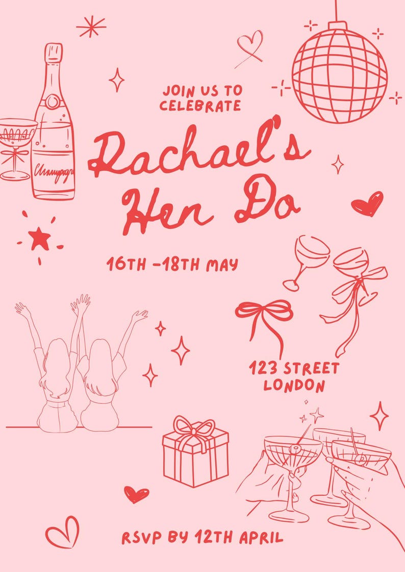 Hen Do Invitation - Etsy