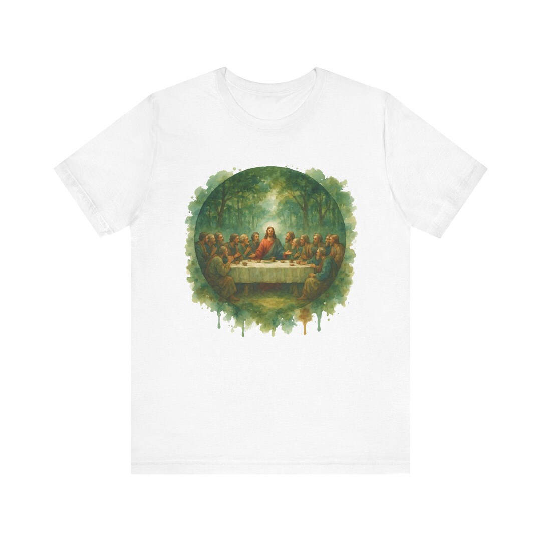 Artistic Last Supper Short Sleeve Tee, Unisex Graphic T-shirt ...