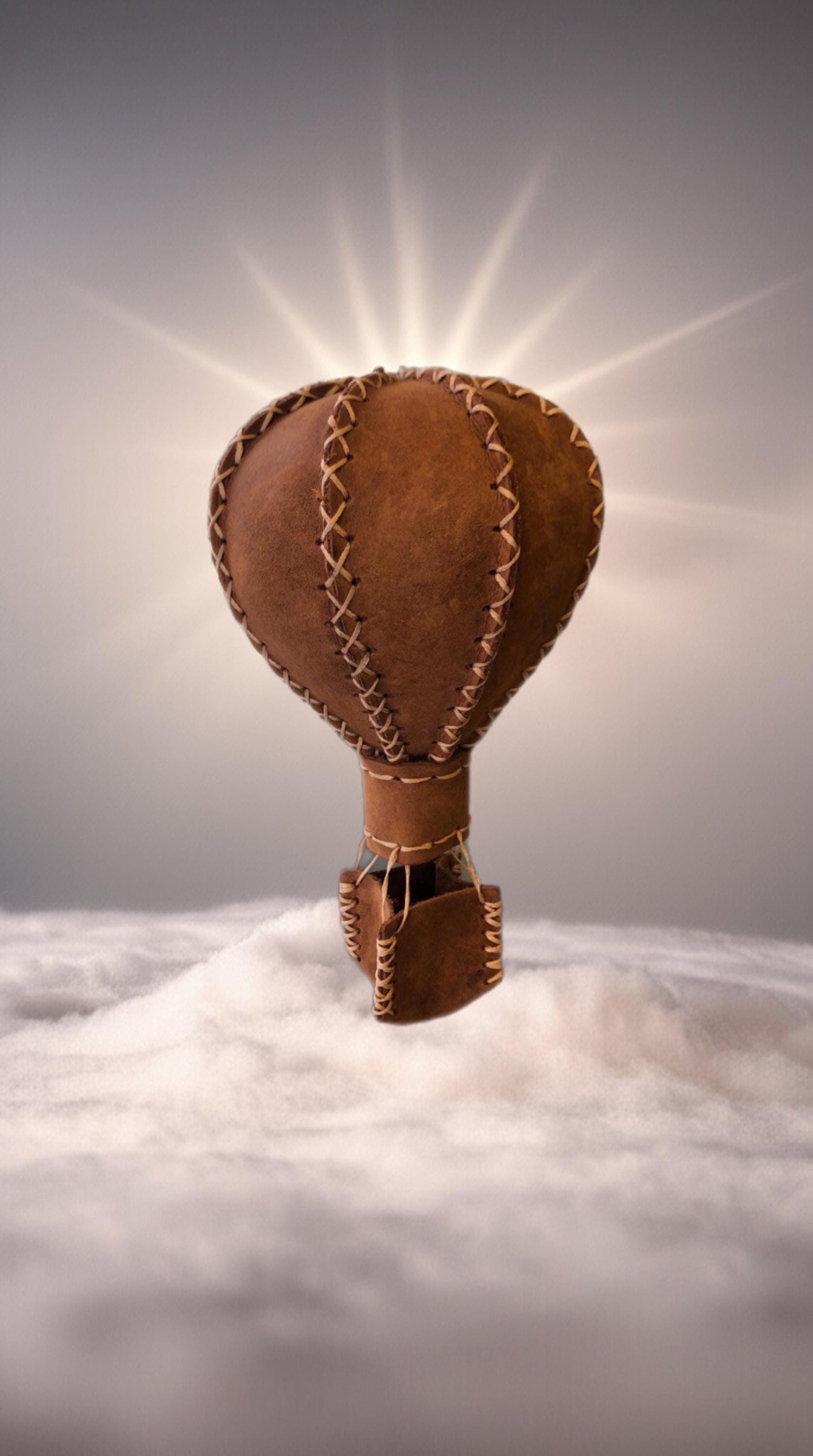 Handmade Leather Hot Air Balloon – Turkish Souvenir, Travel Gift ...