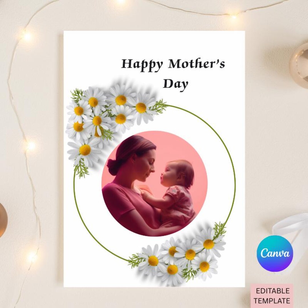 Mothers Day Gift Happy Mother's Day Printable Card, Digital Mothers Day ...