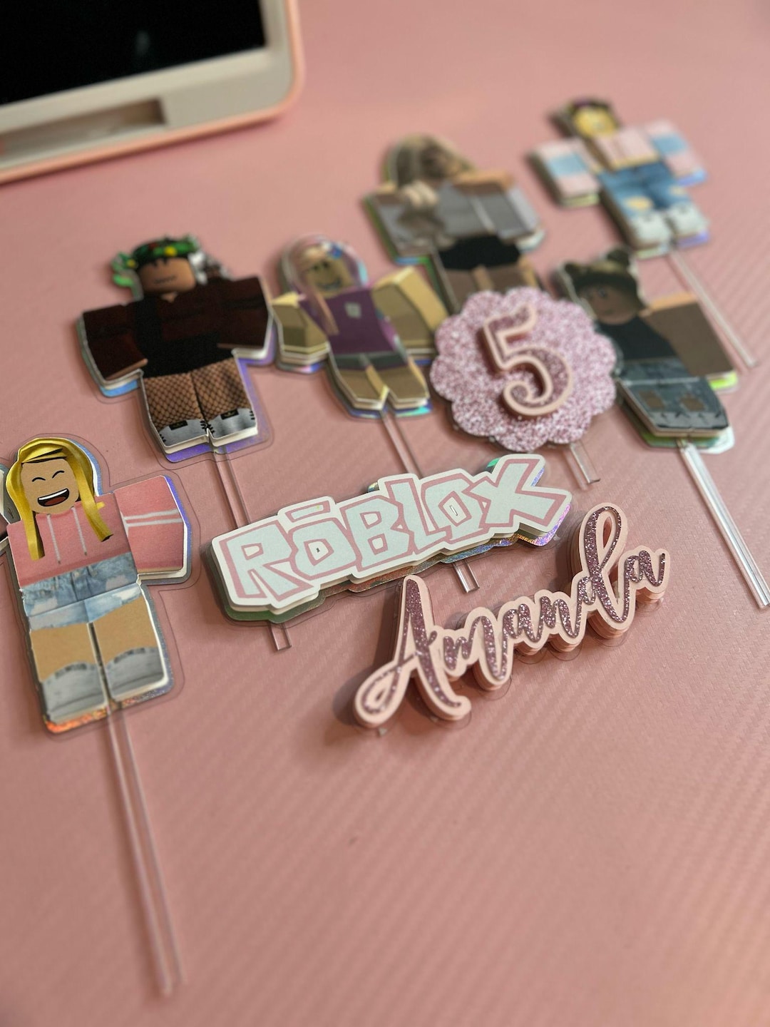 Roblox Girl Cake Topper Set - Etsy