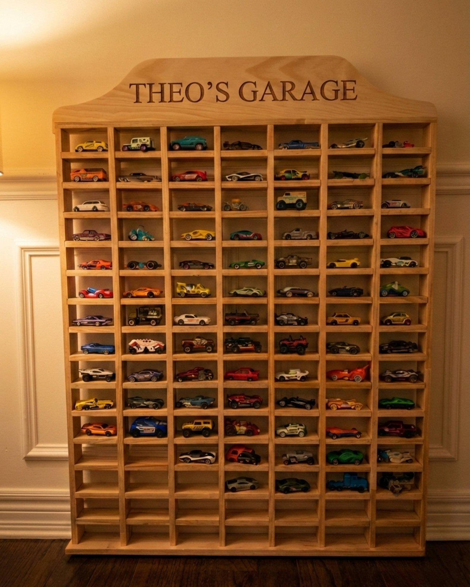 Wooden Toy Car Storage Shelf: 1/64 Scale Diecast Display - Etsy