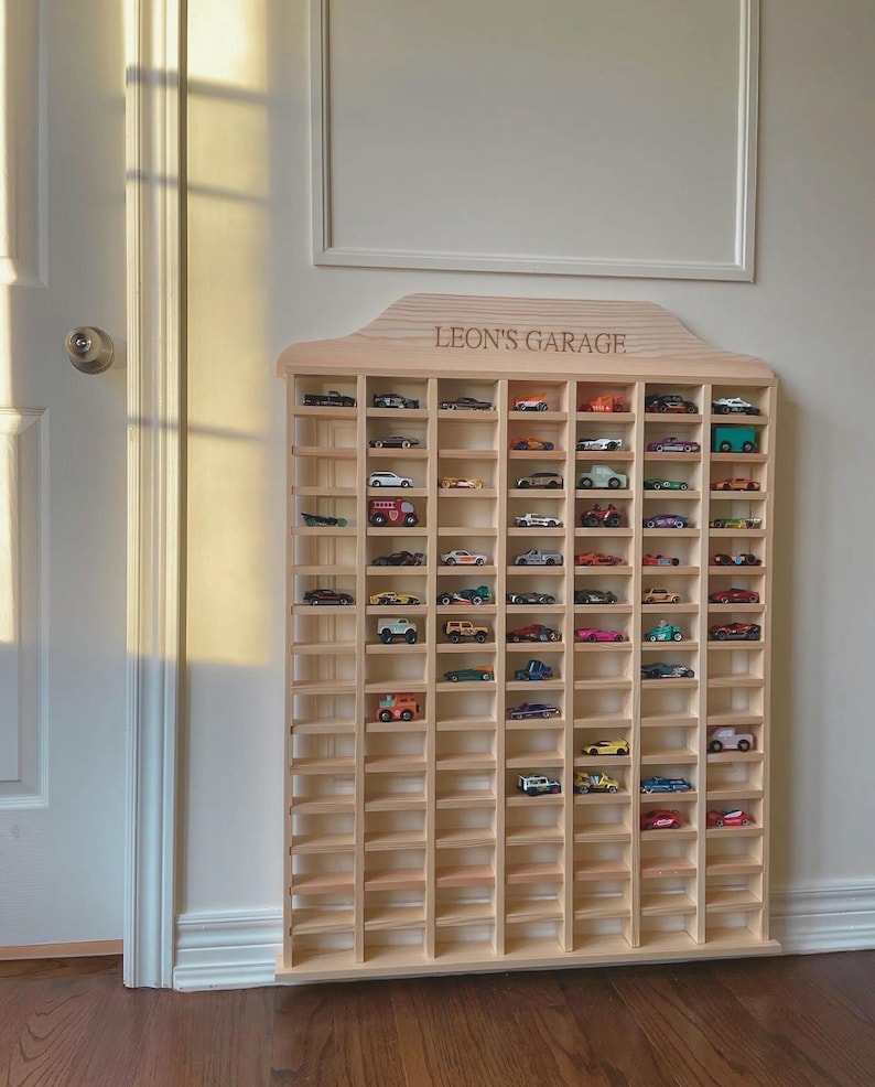 Wooden Toy Car Storage Shelf: 1/64 Scale Diecast Display - Etsy