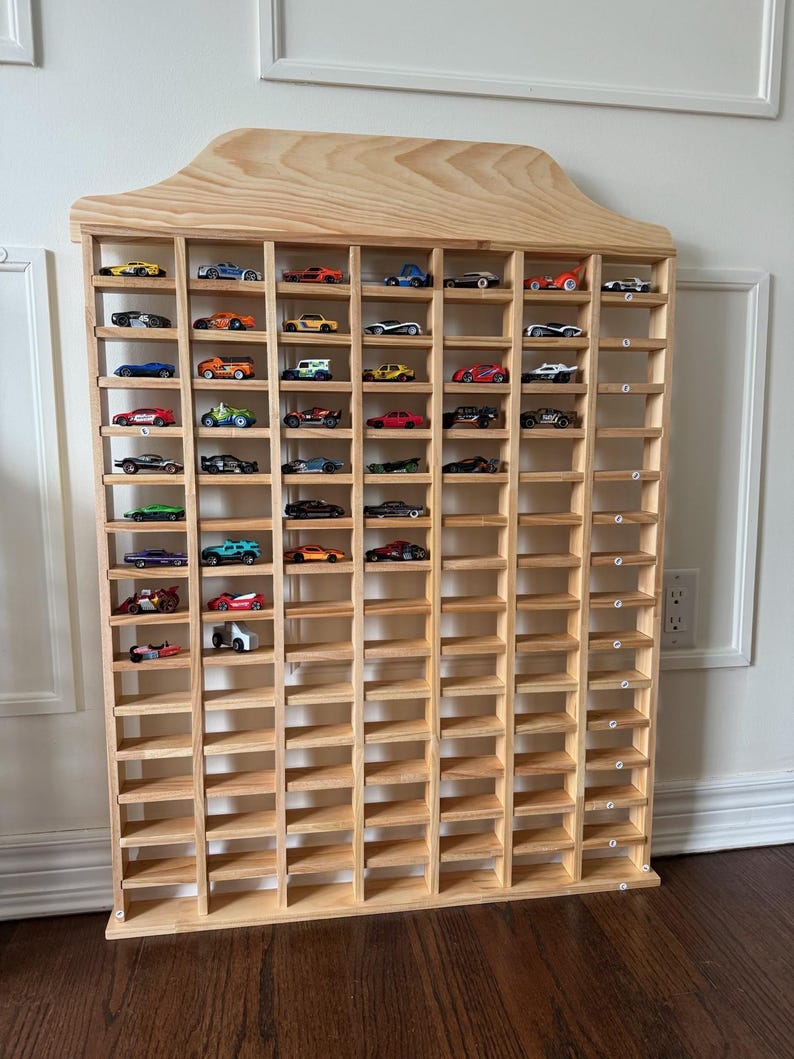 Wooden Toy Car Storage Shelf: 1/64 Scale Diecast Display - Etsy