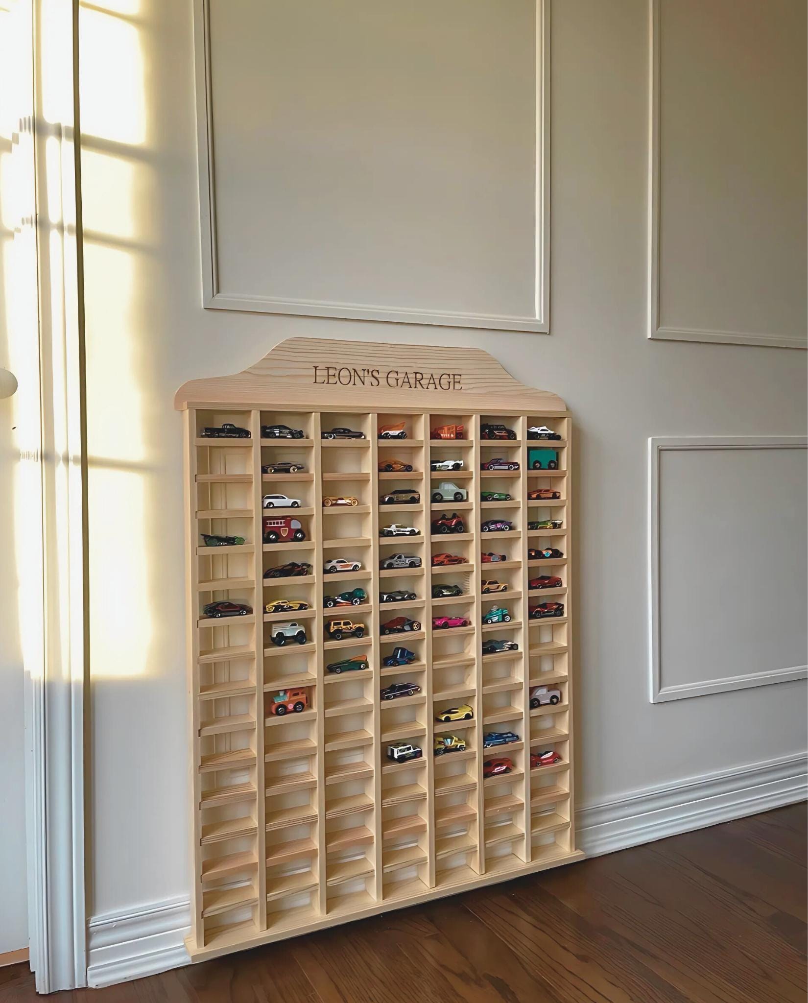Wooden Toy Car Storage Shelf: 1/64 Scale Diecast Display - Etsy