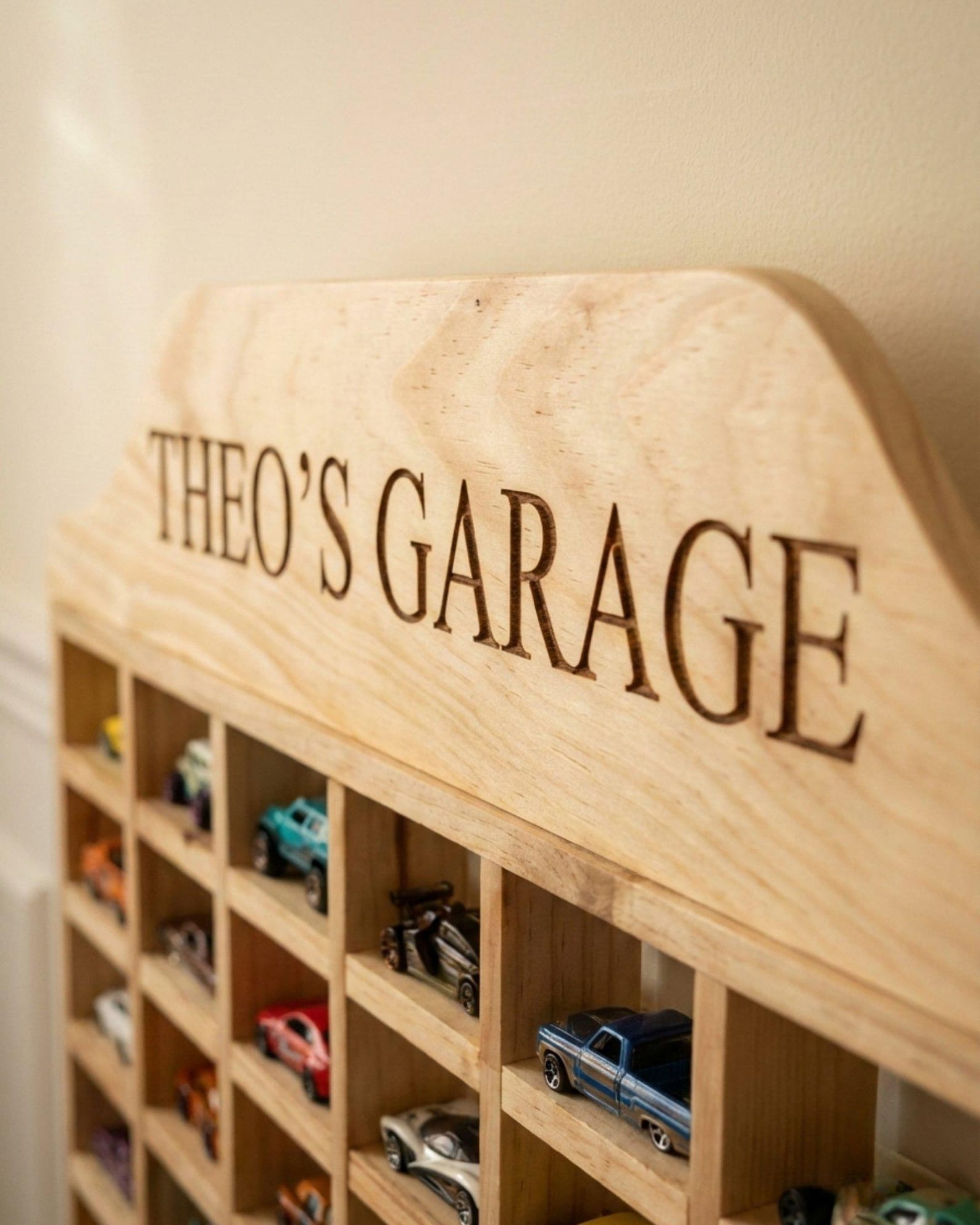 Wooden Toy Car Storage Shelf: 1/64 Scale Diecast Display - Etsy