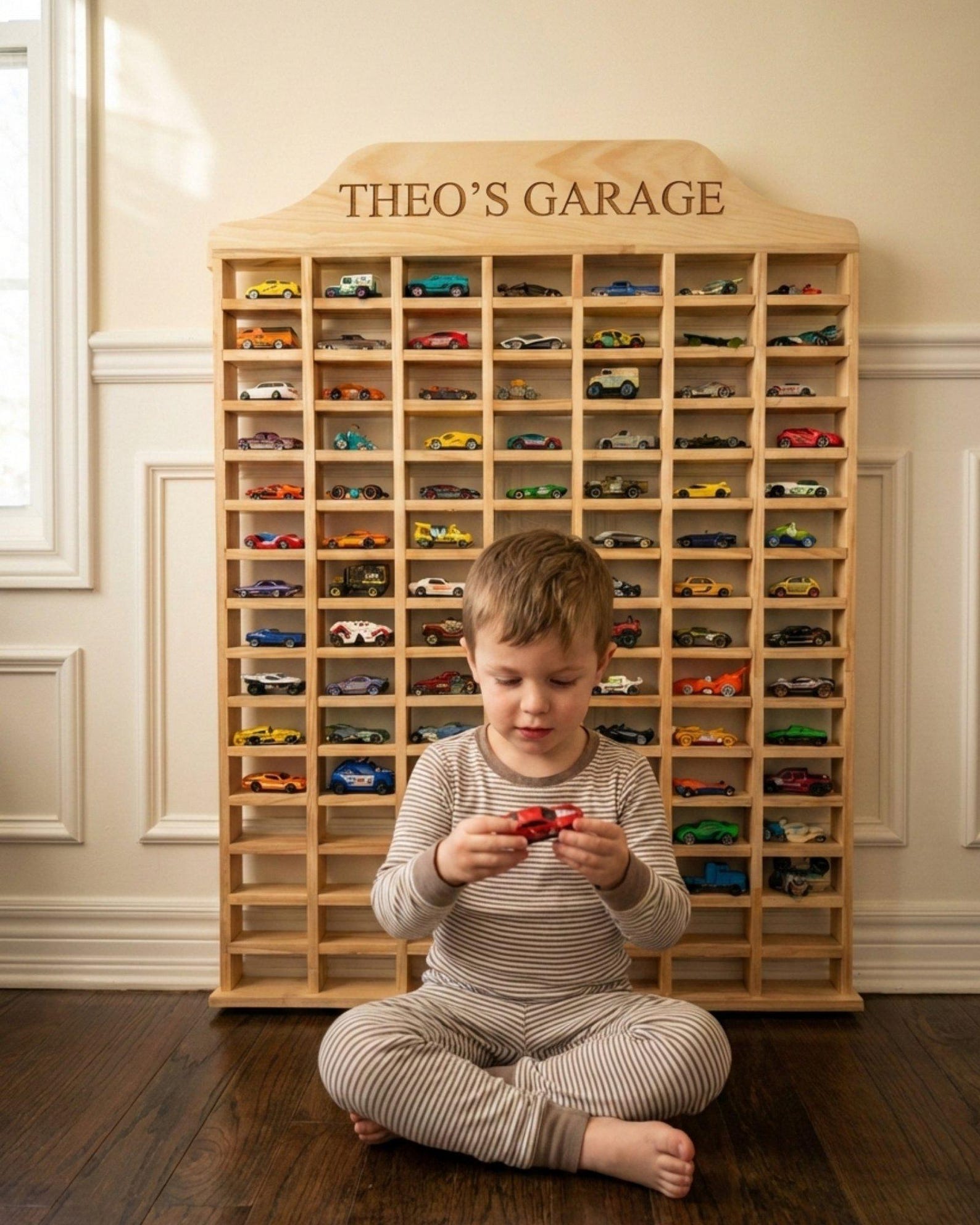 Wooden Toy Car Storage Shelf: 1/64 Scale Diecast Display - Etsy