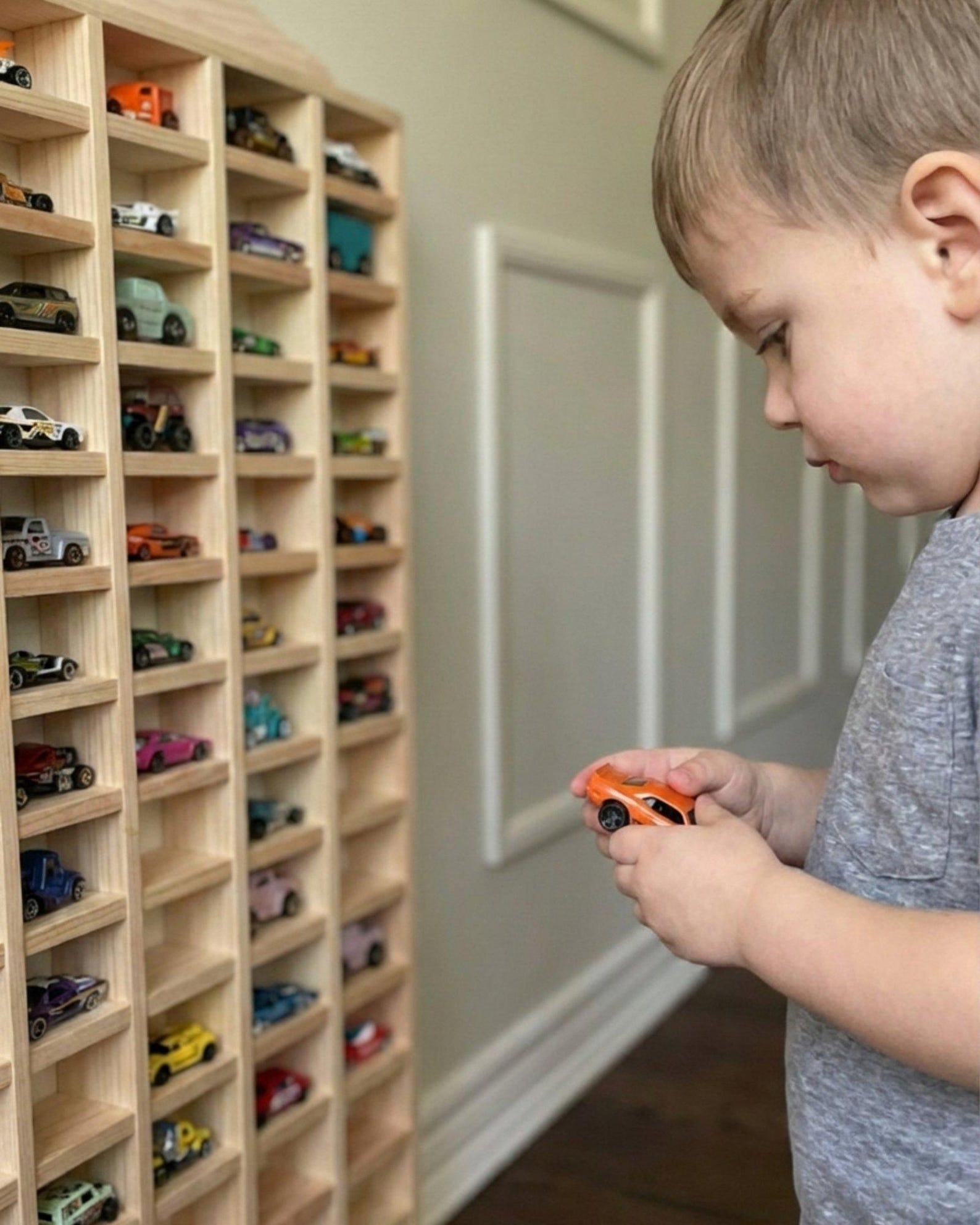 Wooden Toy Car Storage Shelf: 1/64 Scale Diecast Display - Etsy