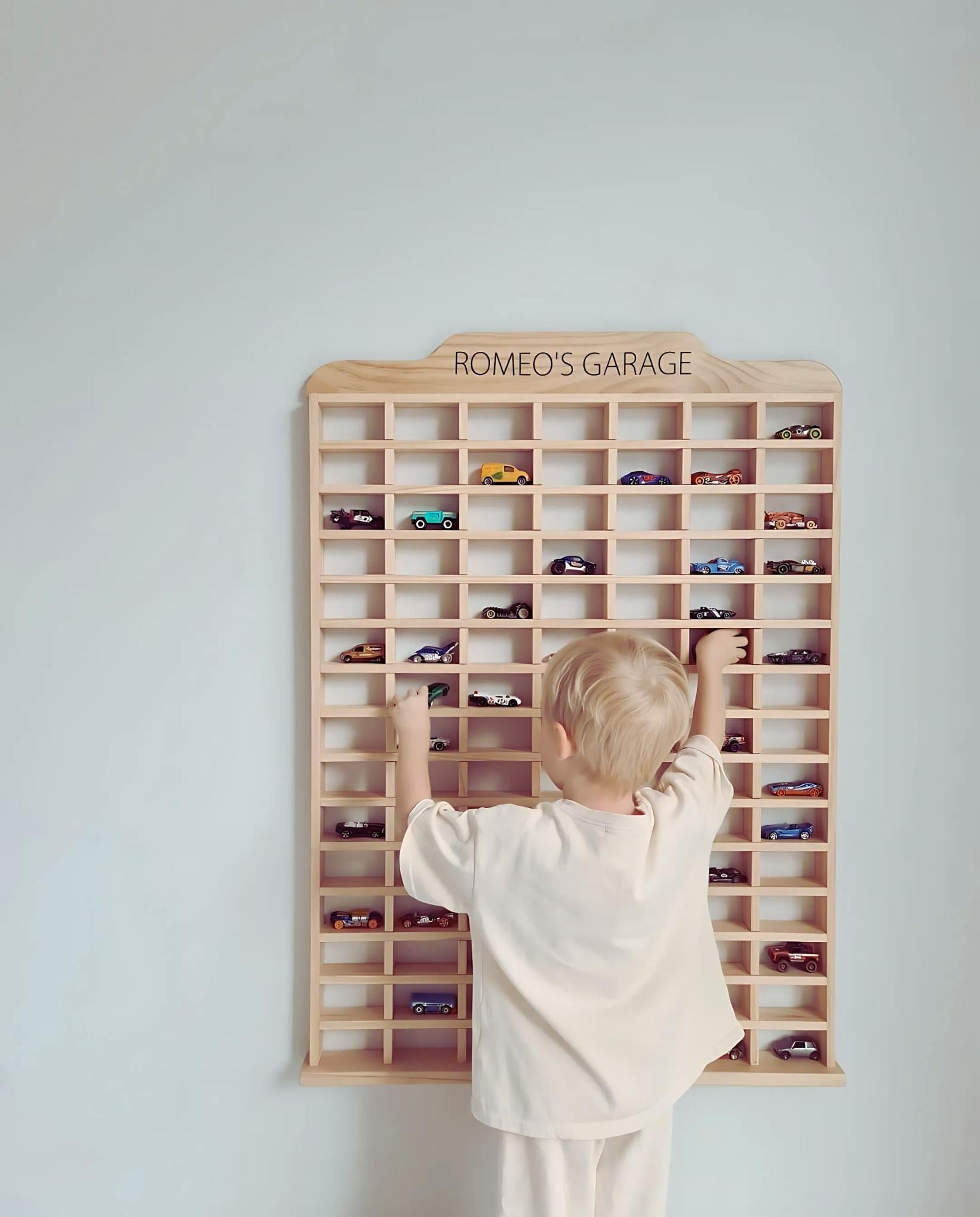 Wooden Toy Car Storage Shelf: 1/64 Scale Diecast Display - Etsy