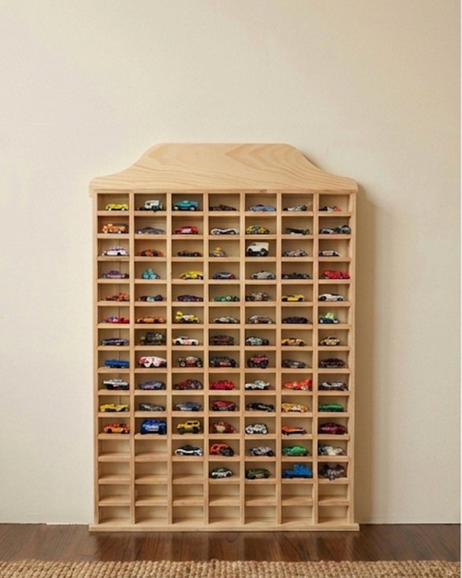 Wooden Toy Car Storage Shelf: 1/64 Scale Diecast Display - Etsy