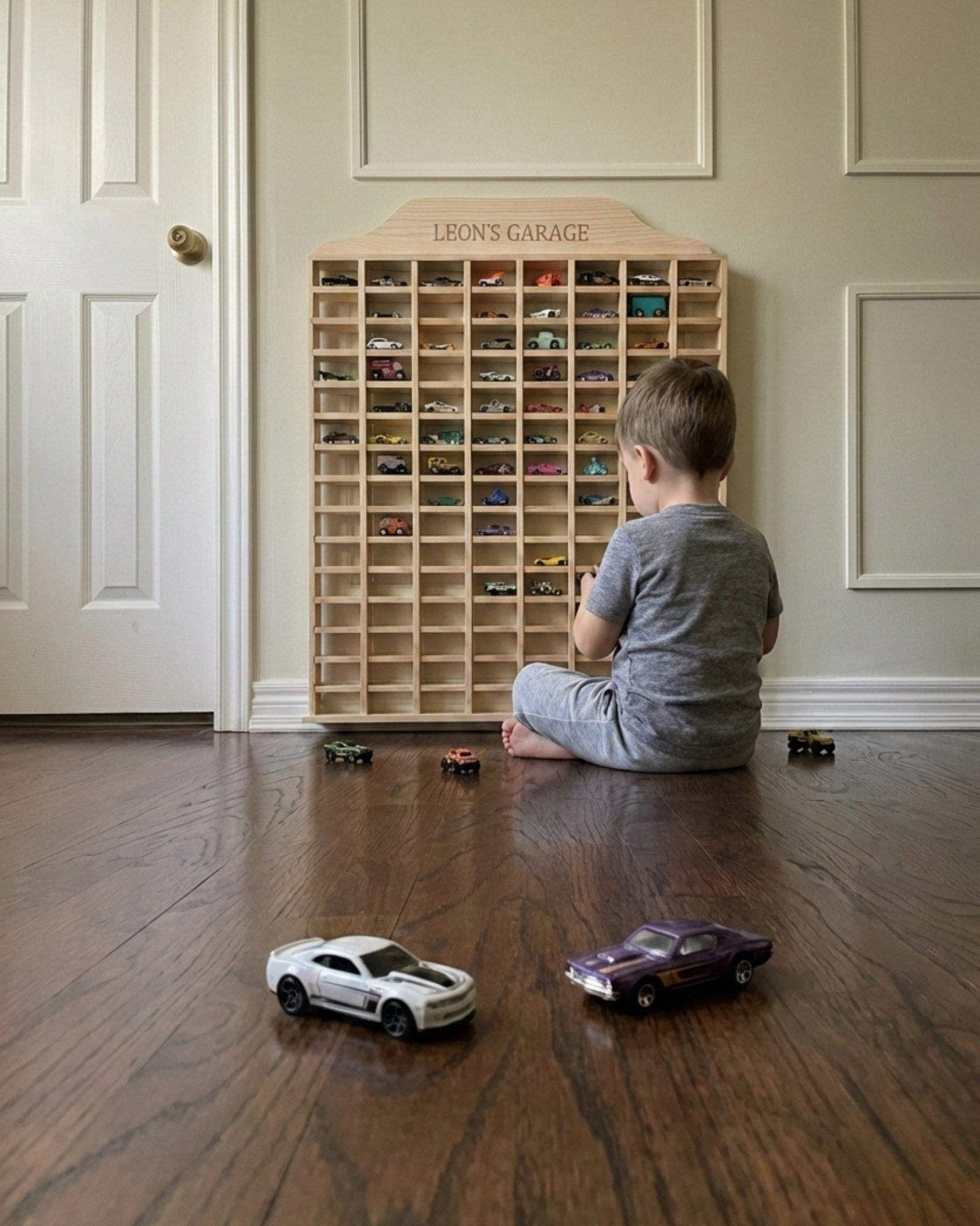 Wooden Toy Car Storage Shelf: 1/64 Scale Diecast Display - Etsy