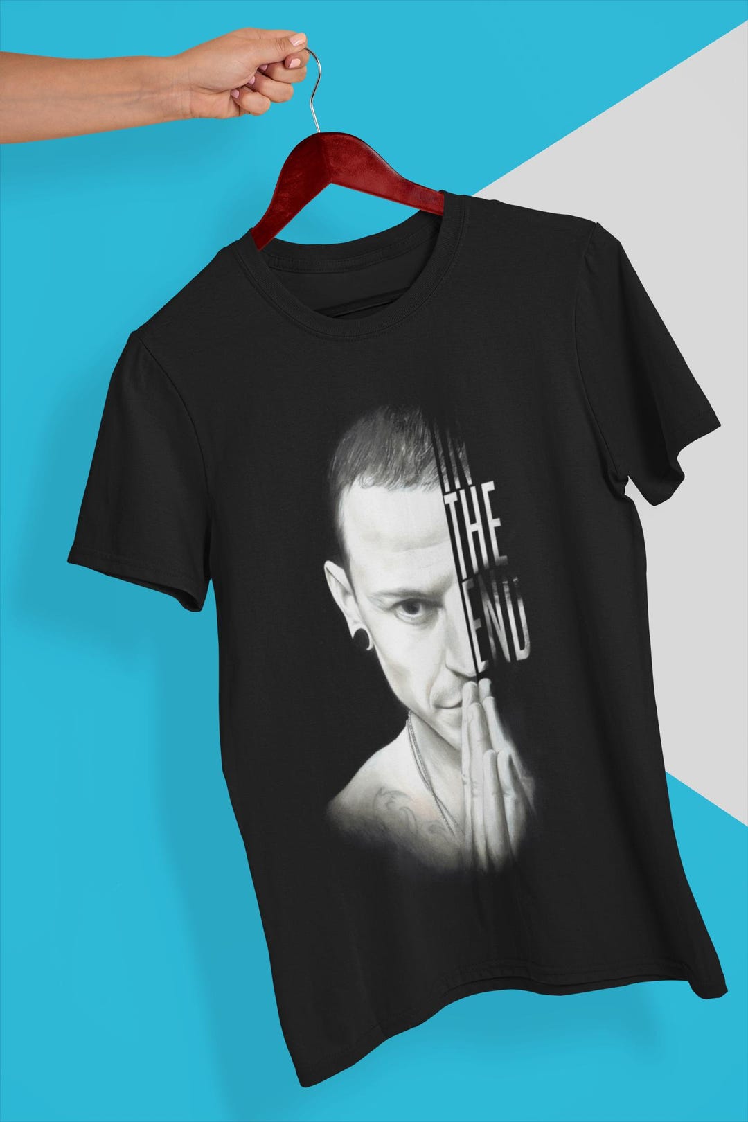 Chester Bennington Half Face in the End T-shirt | Linkin Park Merch ...