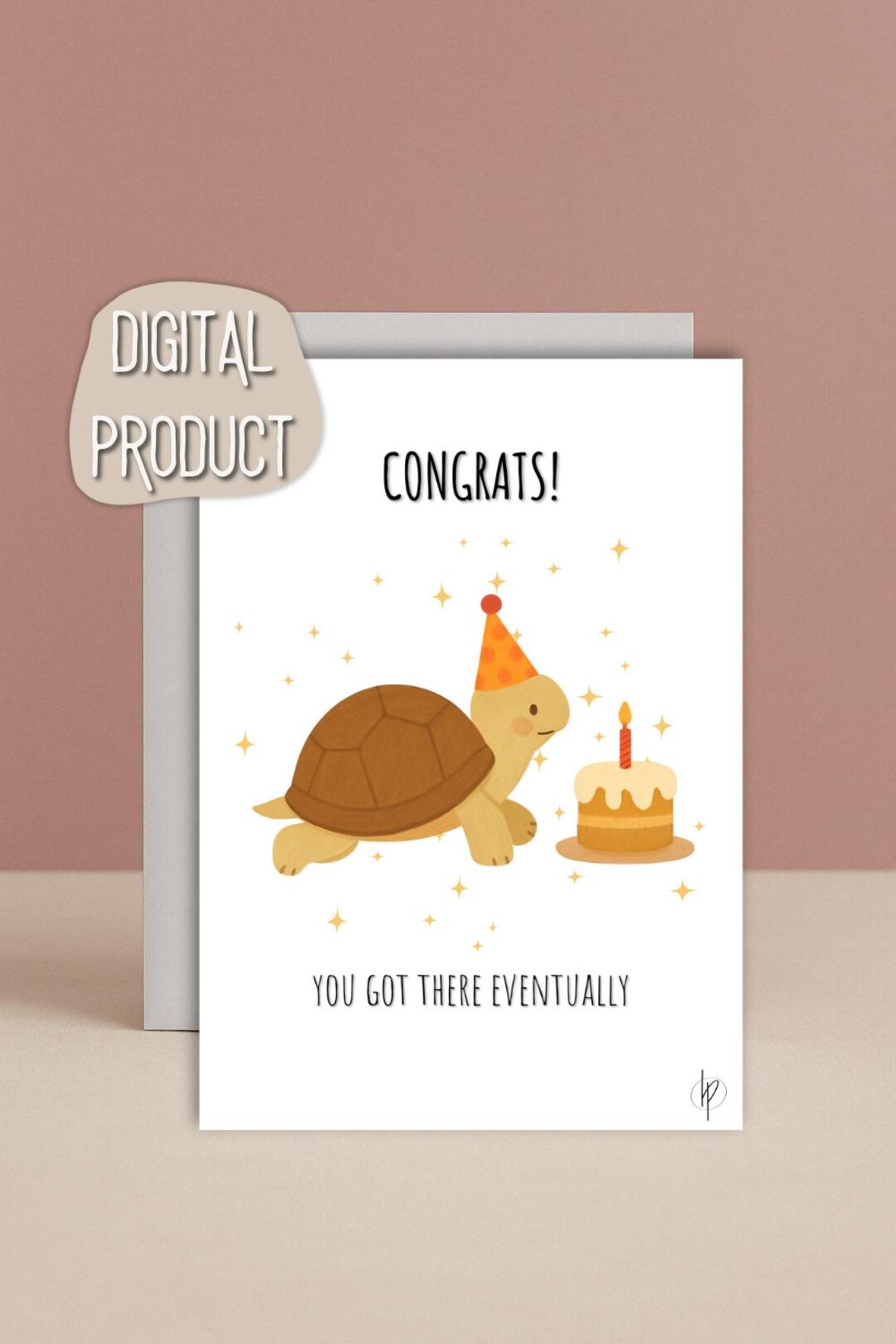 Funny Turtle Birthday Card • Digital Download • Printable Happy ...