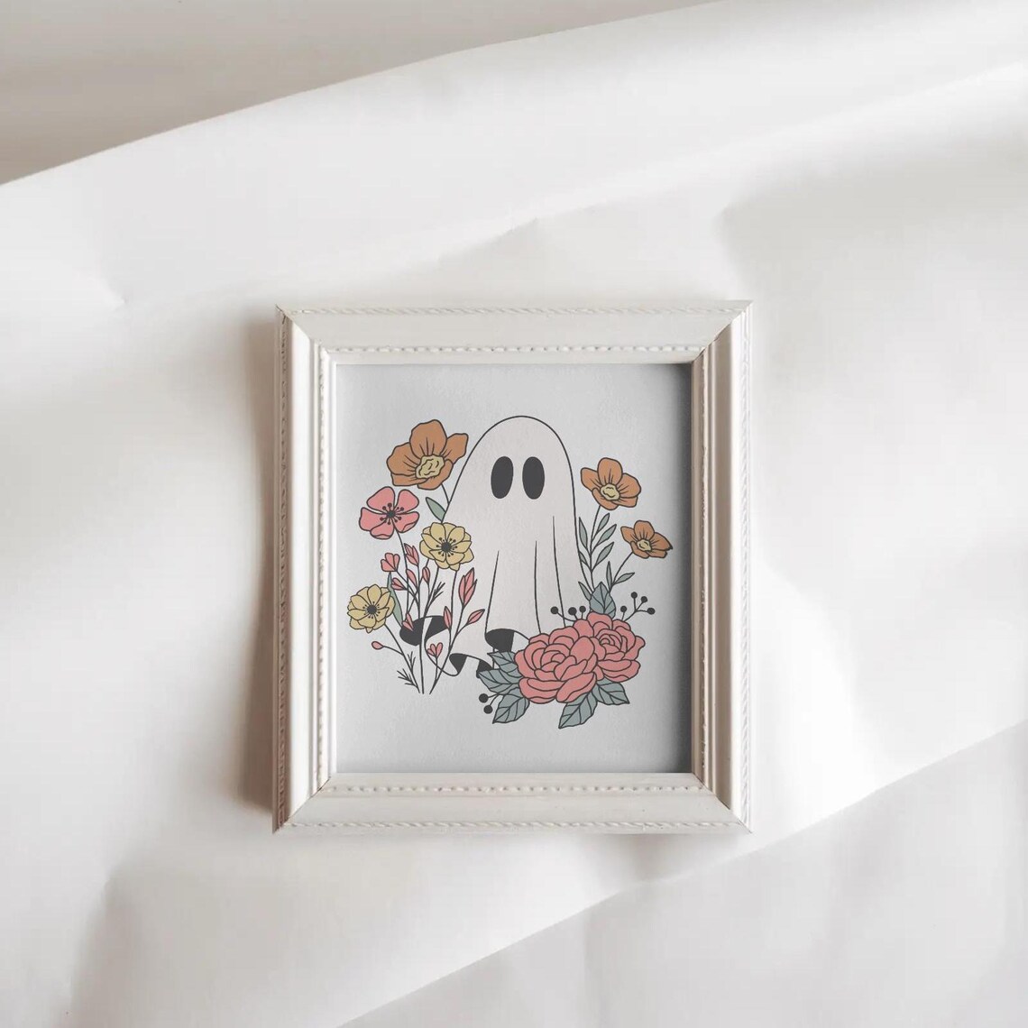 Ghost and Floral PNG and SVG Digital Download, Cute Floral Ghost ...